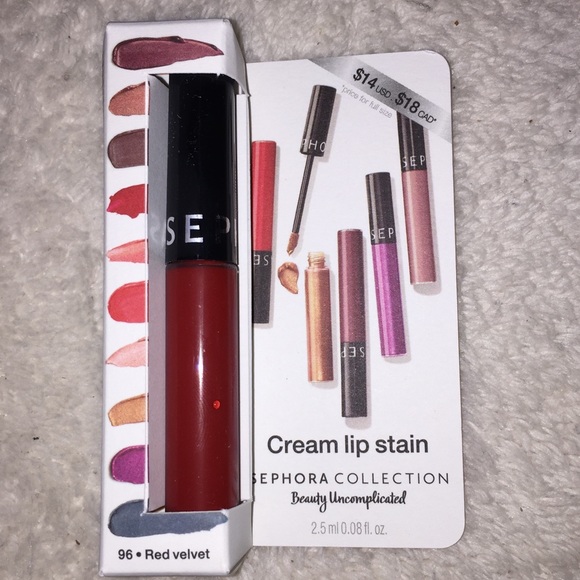 Sephora | Makeup | Sephora Red Velvet Cream Lip Stain | Poshmark